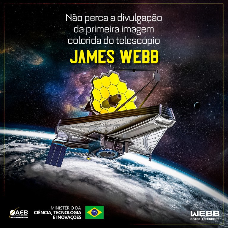 Divulgação da primeira imagem do James Webb — Agência Espacial Brasileira