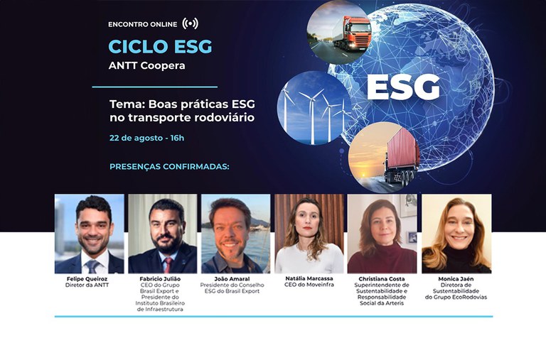 ANTT realiza live sobre "Boas Práticas ESG no Transporte Rodoviário” — Agência Nacional de ...