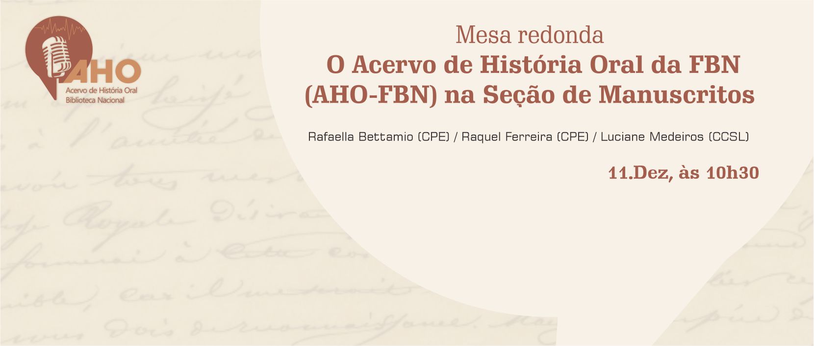 BN Convida | Mesa-redonda “O Acervo de História Oral da FBN na Seção de ...
