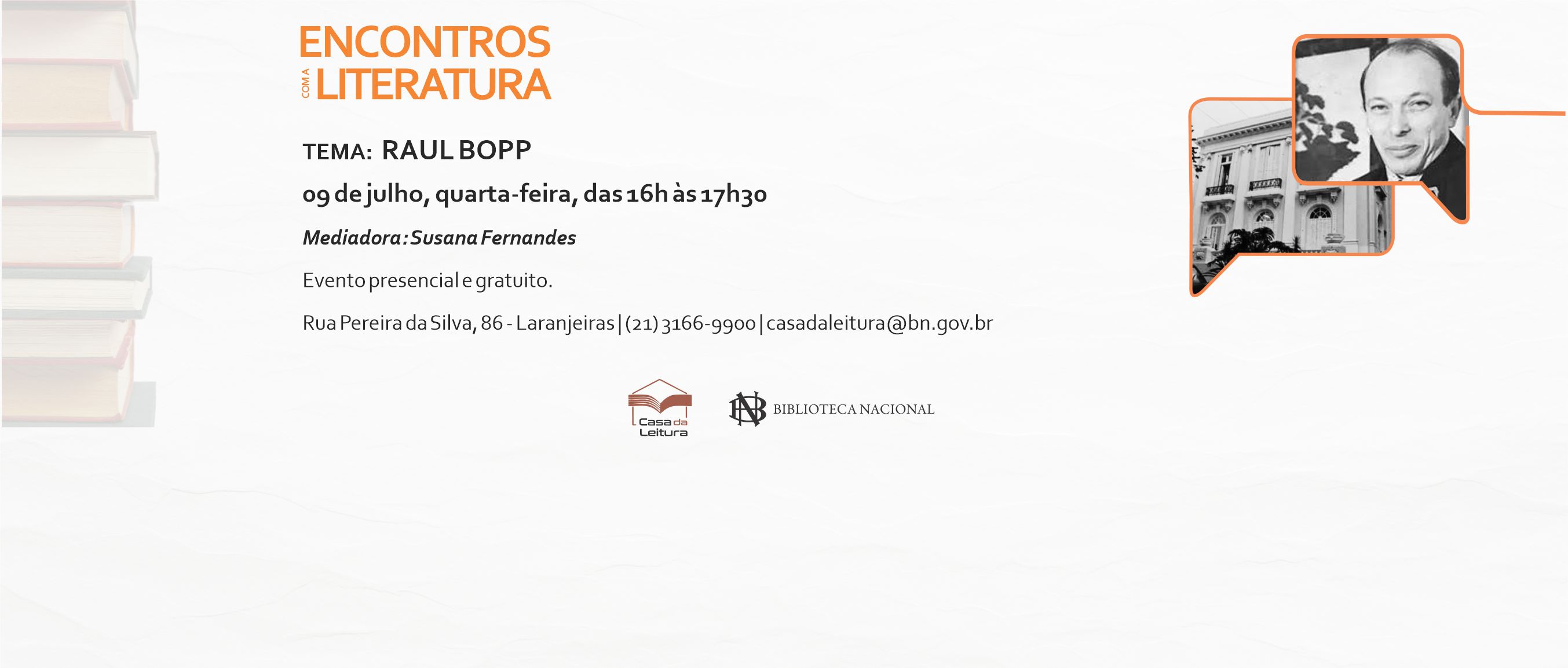 Casa da Leitura promove encontro literário sobre a obra de Raul Bopp ...