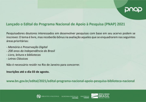 Programa Nacional de Apoio à Pesquisa 2021 - Resultado da fase de ...