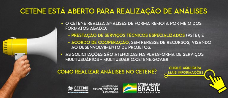 CETENE está aberto para realização de análises — Centro de Tecnologias ...
