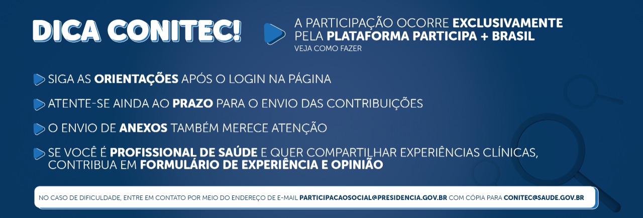 20221010_Dica_Conitec.jpeg — Comissão Nacional de Incorporação de ...