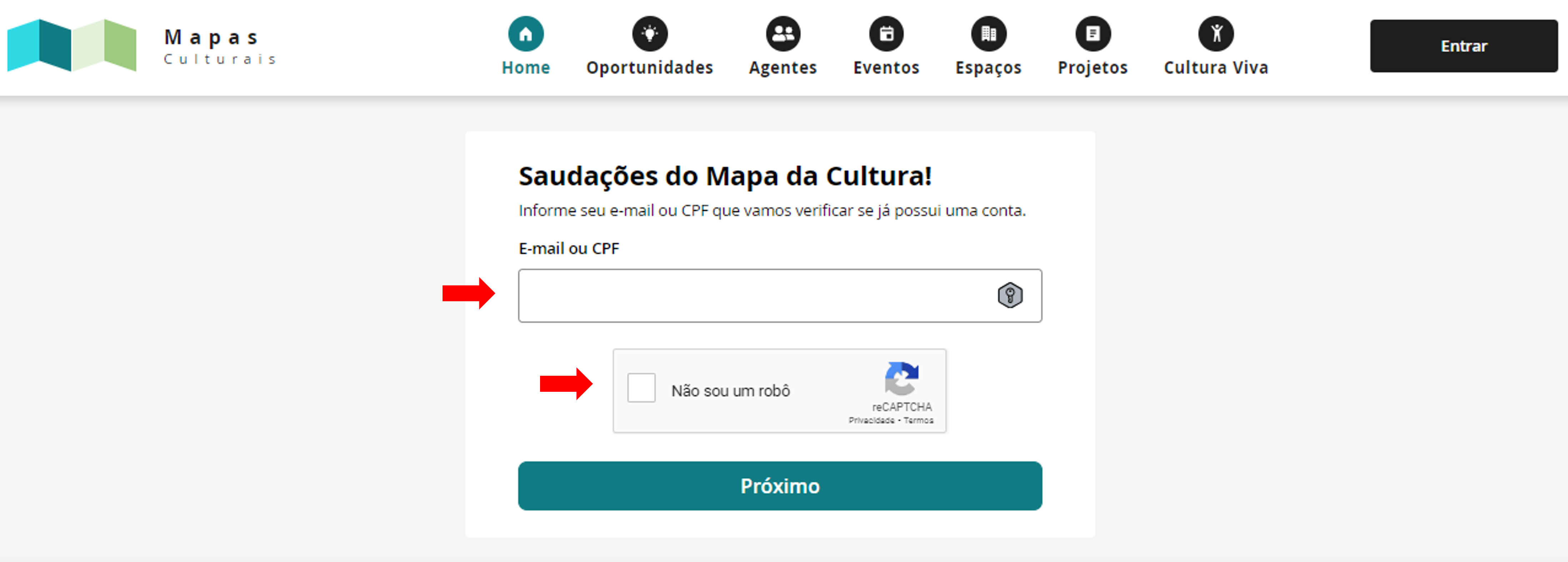 Primeiro passo — Ministério da Cultura