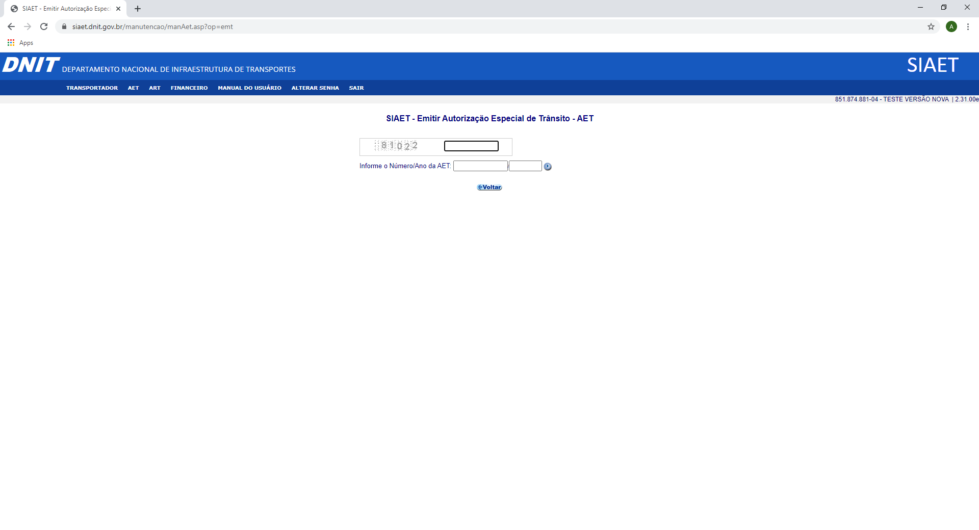 Passo a passo para solicitação de AET — Departamento Nacional de ...