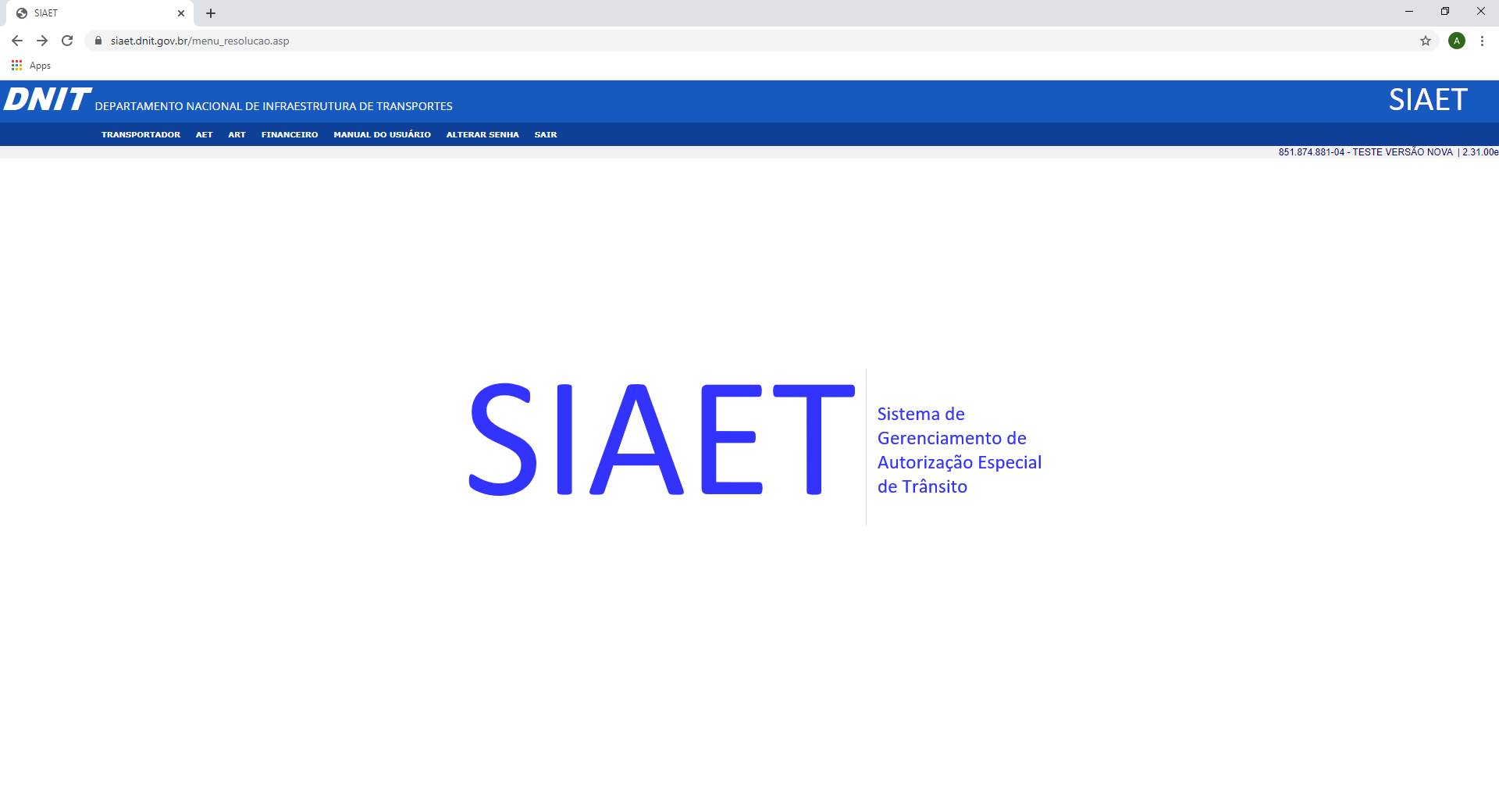 Passo a passo para solicitação de AET — Departamento Nacional de ...