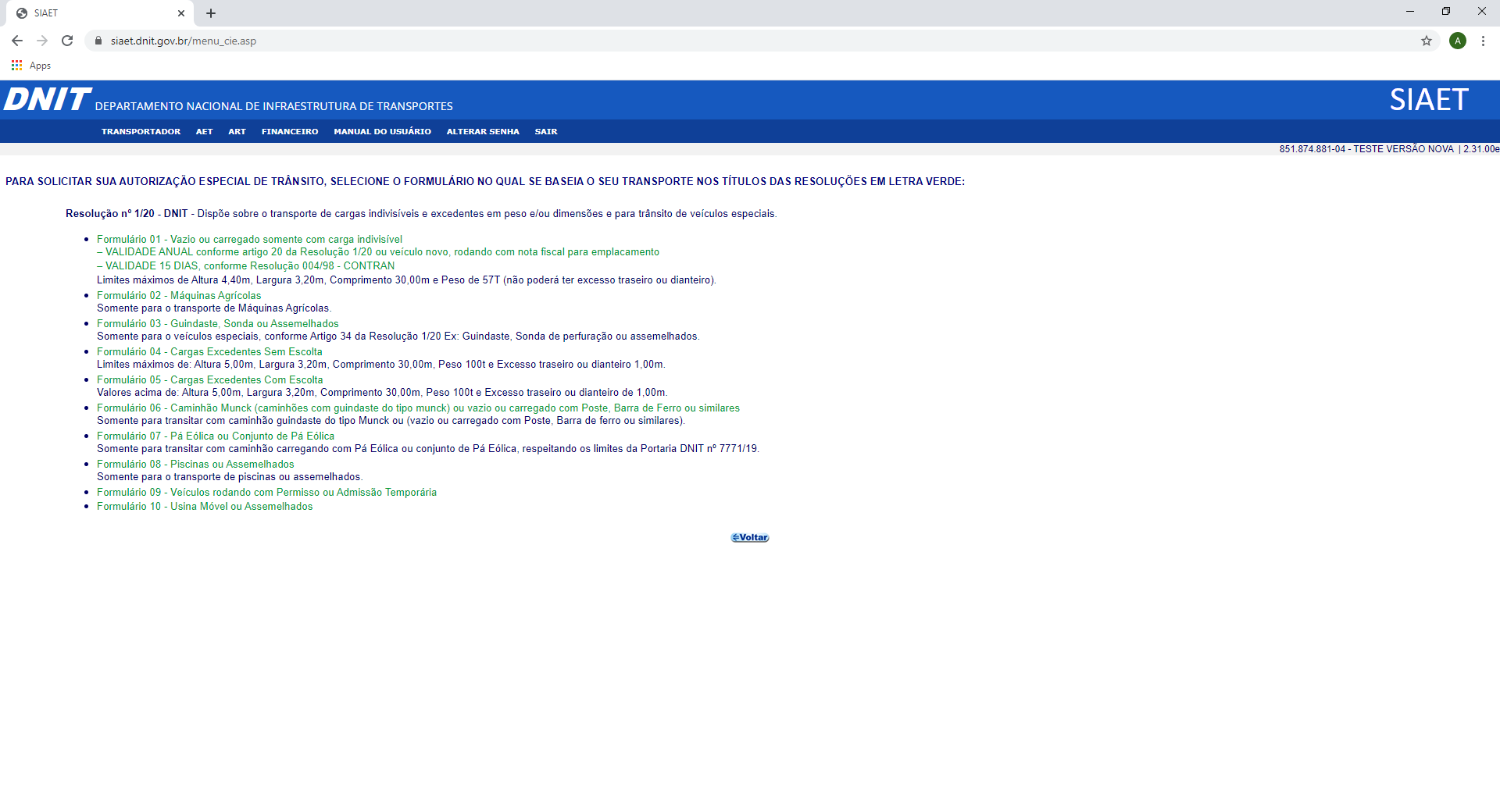 Passo a passo para solicitação de AET — Departamento Nacional de ...