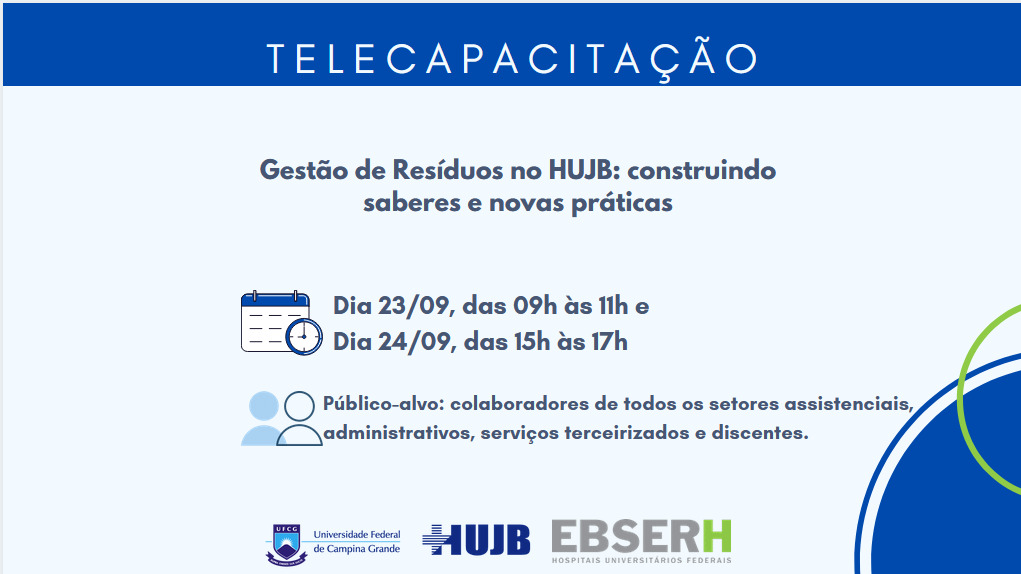 Gestão de Resíduos no HUJB: construindo saberes e novas práticas ...