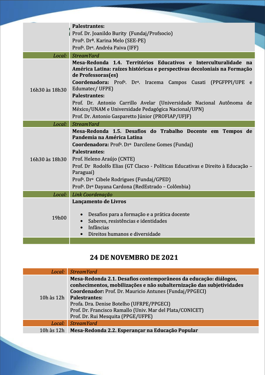 Programação Geral Epepe 2021 — FUNDAJ