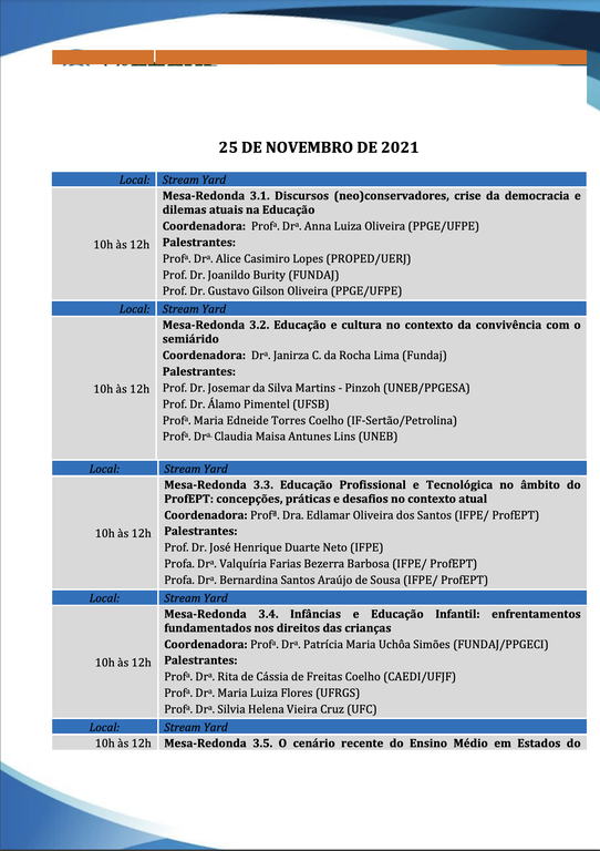 Programação Geral Epepe 2021 — FUNDAJ