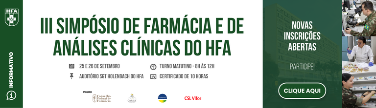 III Simpósio de Farmácia e de Análises Clínicas do HFA — Hospital das ...