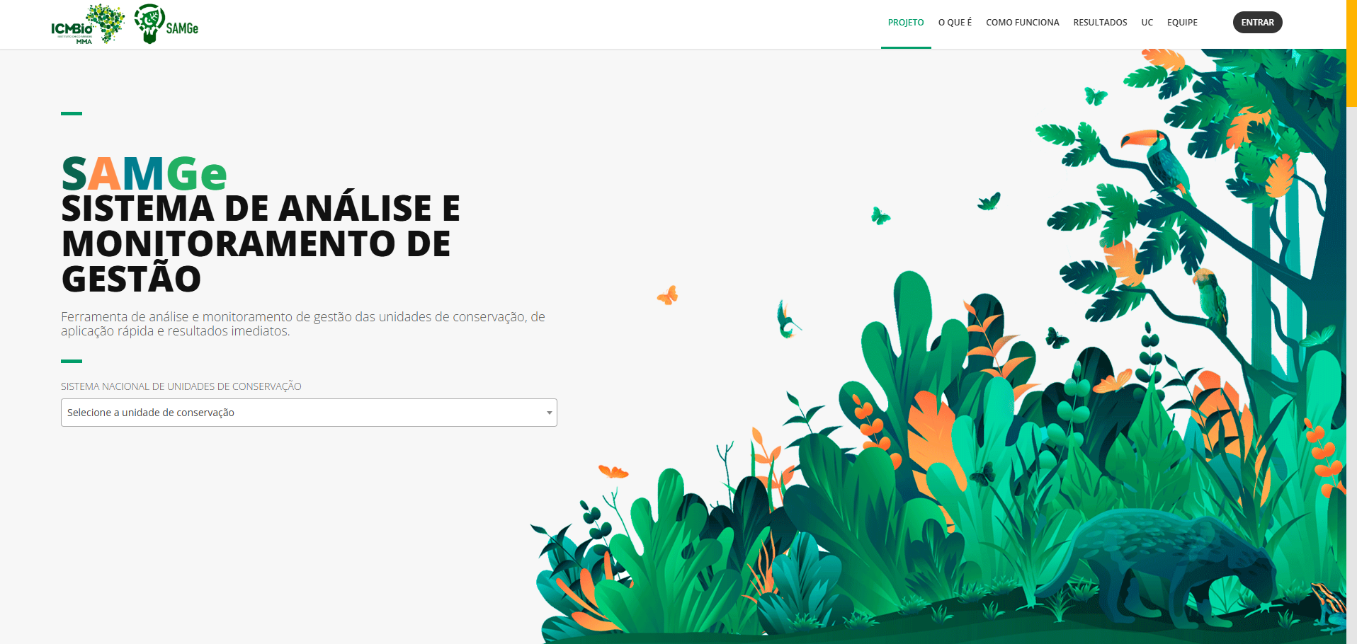 painel do SAMGe — Instituto Chico Mendes de Conservação da Biodiversidade