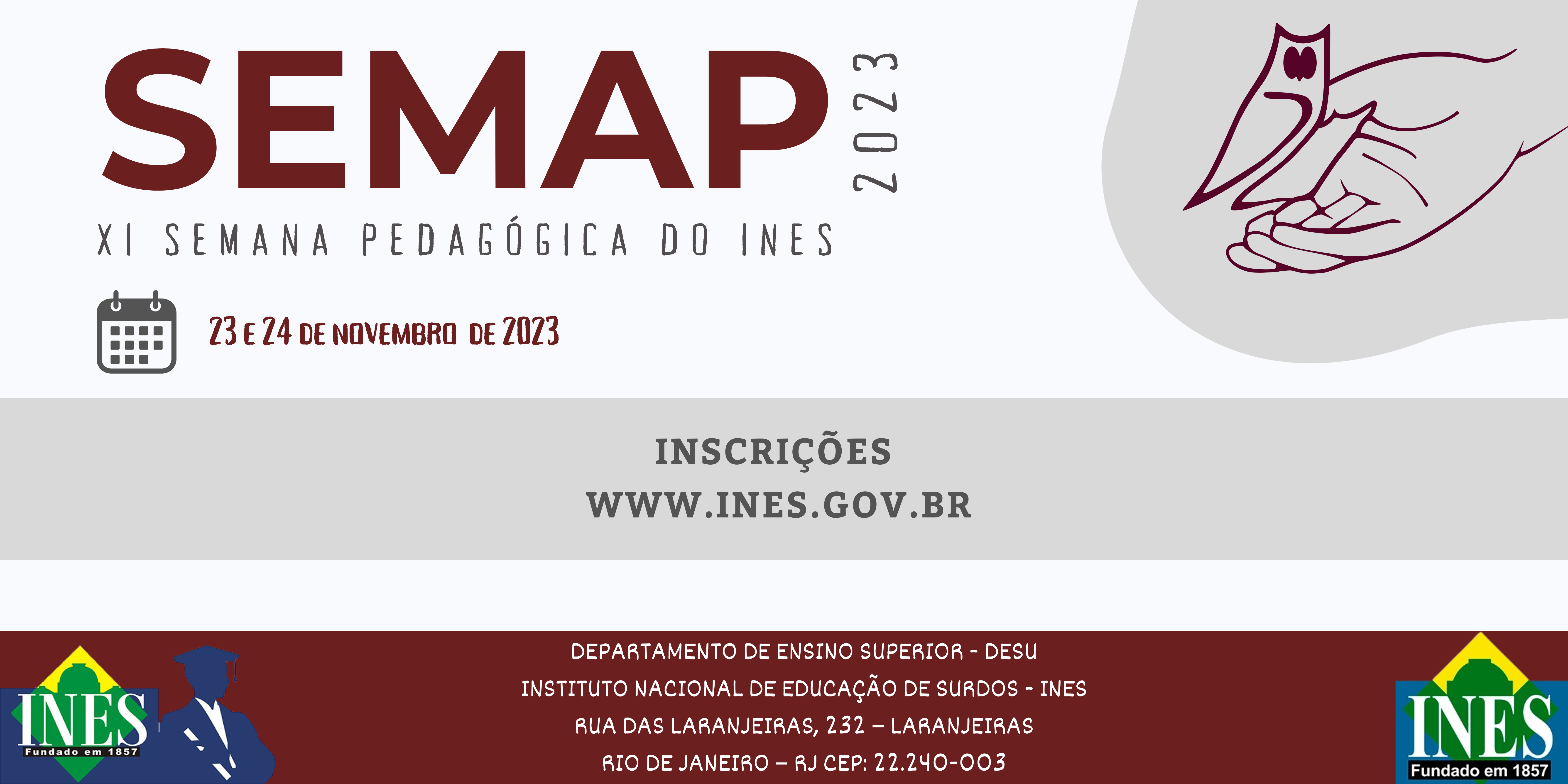 SEMAP 2023: Semana Pedagógica do INES tem inscrições abertas até 20 de ...