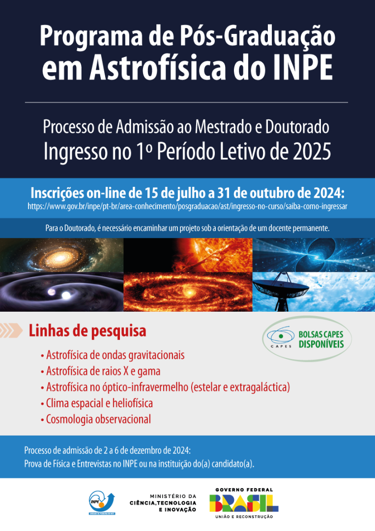 Saiba Como Ingressar — Instituto Nacional de Pesquisas Espaciais