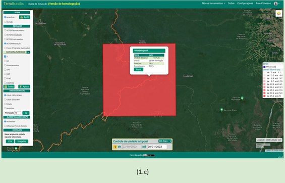 Atualização do painel do TerraBrasilis: Filtros por categoria fundiária ...