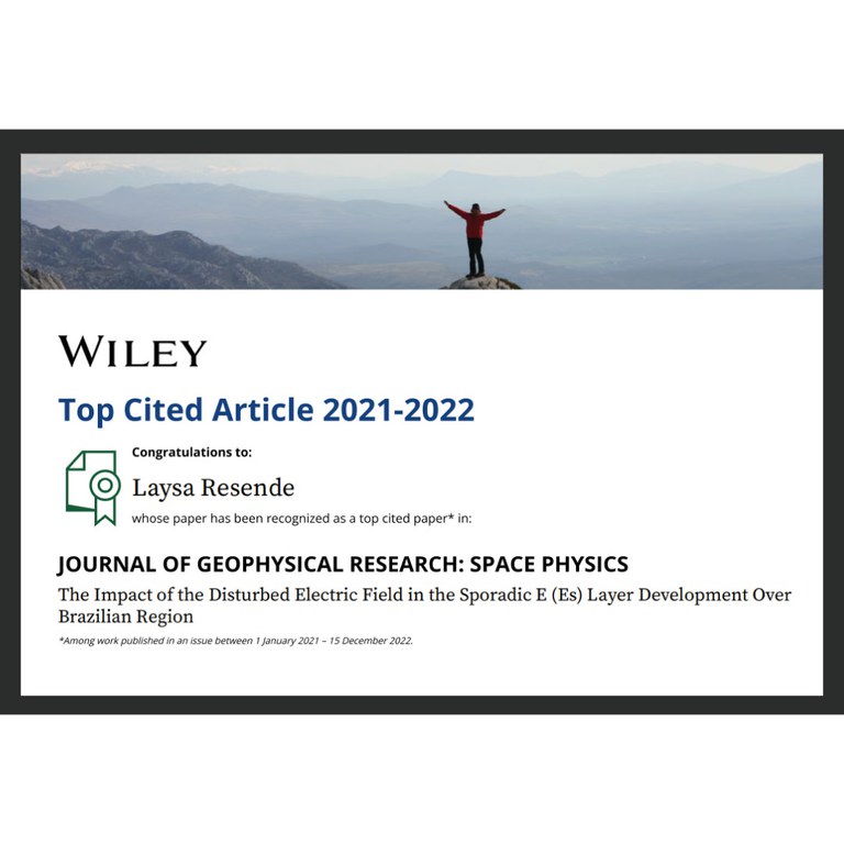 Pós-doutorandas do INPE recebem prêmio por artigo mais referenciado em ...