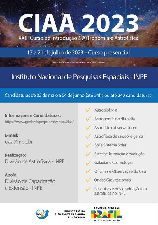 CIAA2023-Cartaz-web.jpg — Instituto Nacional de Pesquisas Espaciais