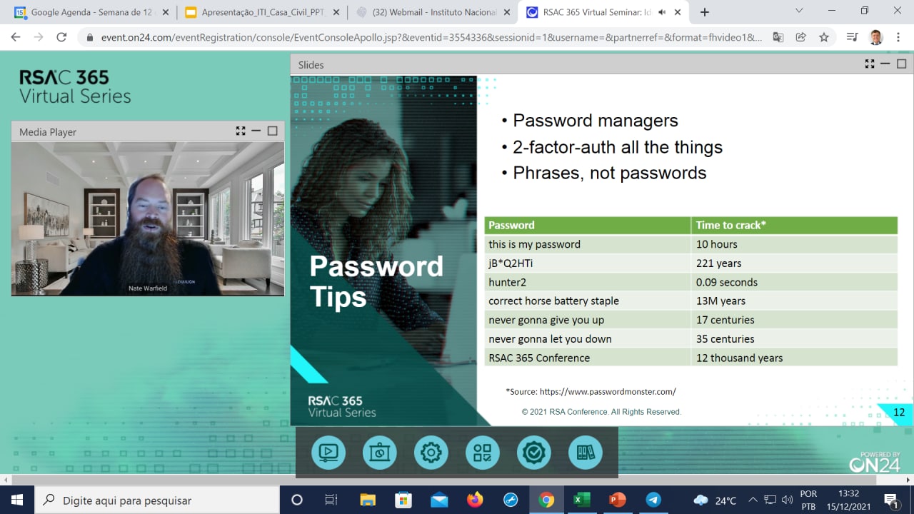 VIDEOCONFERENCIA RSC 365 WEBINAR. 15/12/2021 13:00h. — Instituto Nacional de Tecnologia da ...