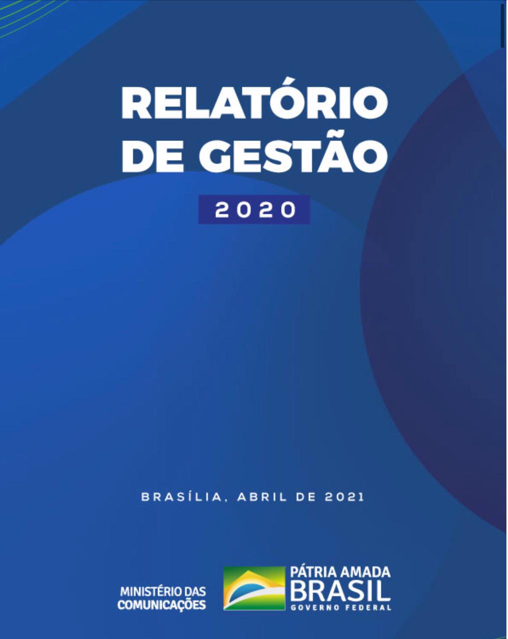 Capa relatório de Gestão 2020.jpeg — Ministério das Comunicações