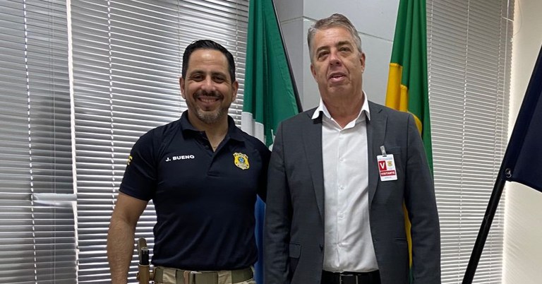 Superintendente da PRF/MS recebe visita do superintendente da ABIN/MS — Polícia Rodoviária Federal