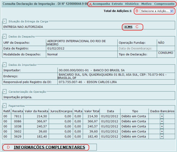 Consultar uma Declaração Simplificada de Importação — Receita Federal
