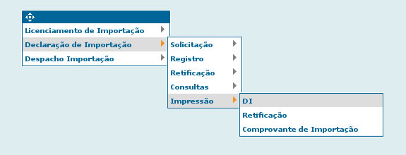 Imprimir um extrato de DI — Receita Federal