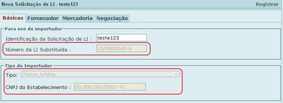 Elaborando uma Solicitação de LI — Receita Federal