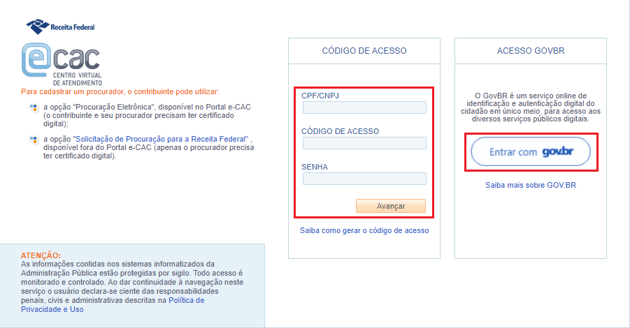 Como acompanhar o serviço pelo e-CAC — Receita Federal