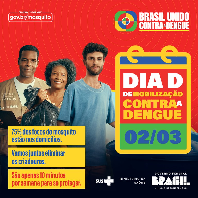 Card Semana Dia D - Brasil Unido Contra a Dengue - Dia D - 1080x1080px ...