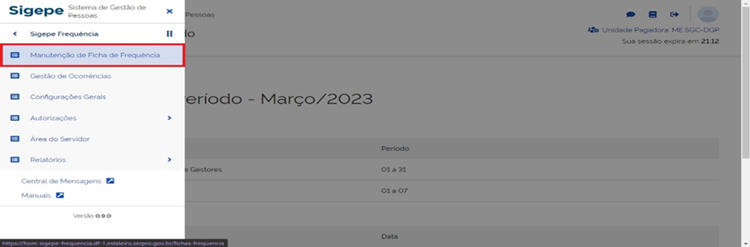 Como a unidade de gestão de pessoas acessa as fichas de frequência dos ...