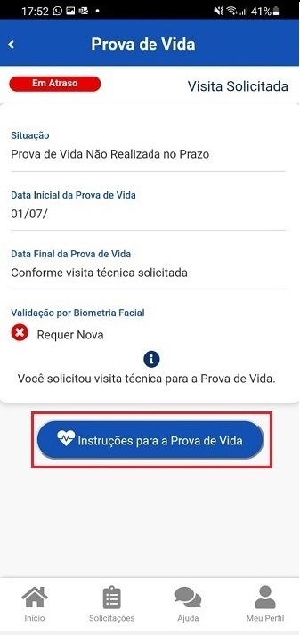 Como faço para iniciar a Prova de Vida pelo aplicativo SouGov.br ...