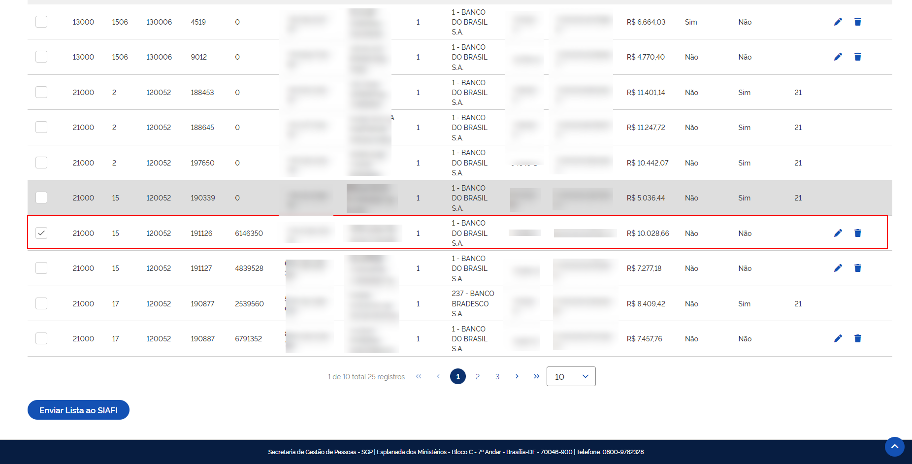 Gerenciar Lista — Portal do Servidor