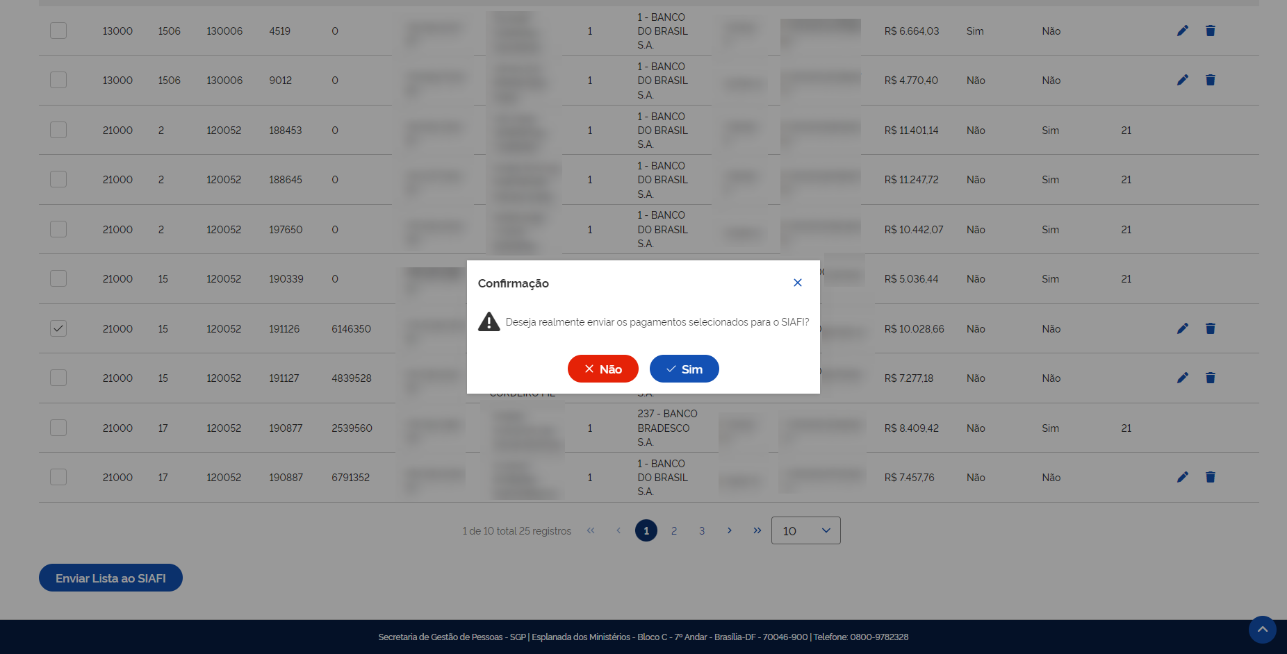 Gerenciar Lista — Portal do Servidor