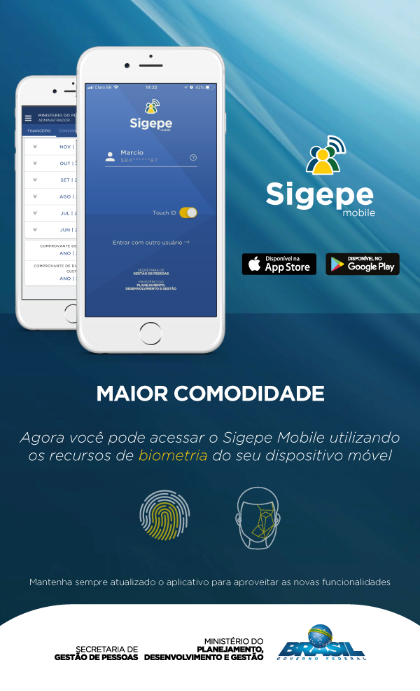 Sigepe Mobile: recursos de biometria já estão disponíveis — Português ...