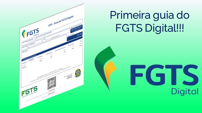 A primeira guia do FGTS Digital foi gerada às 08:07h por um empregador pessoa física ...